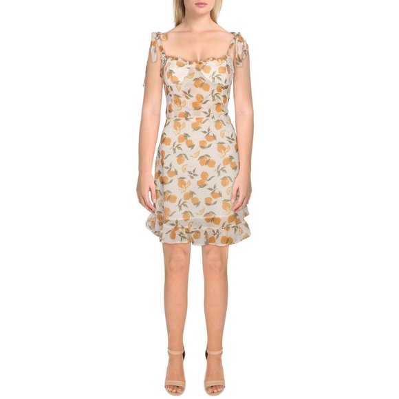 Aqua | Dresses | Aqua Ruffled Mini Lemon Tree Dress | Poshmark